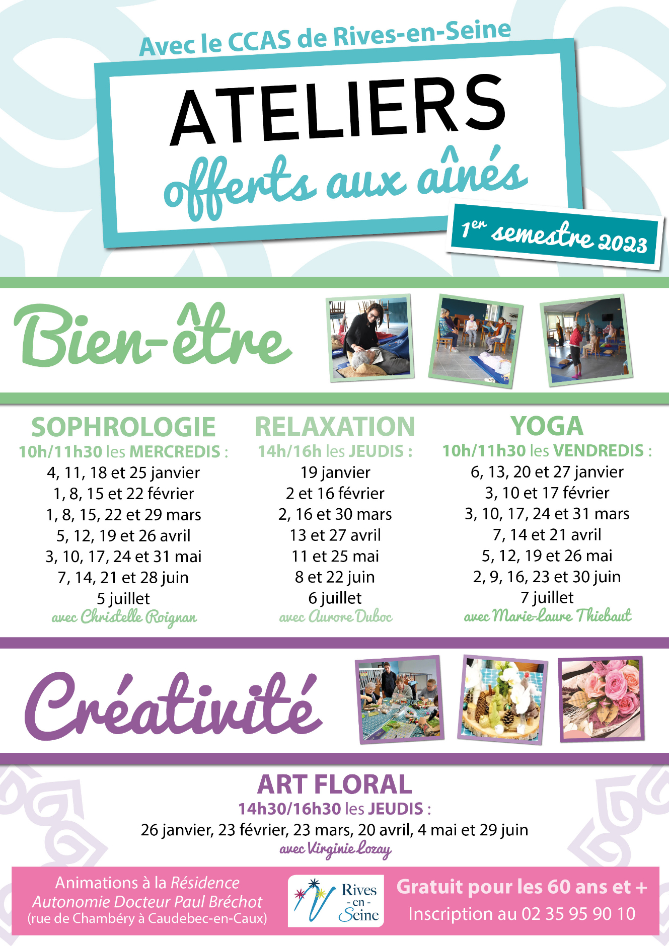 Planning des ateliers « autonomie » - Mairie de Rives-en-Seine