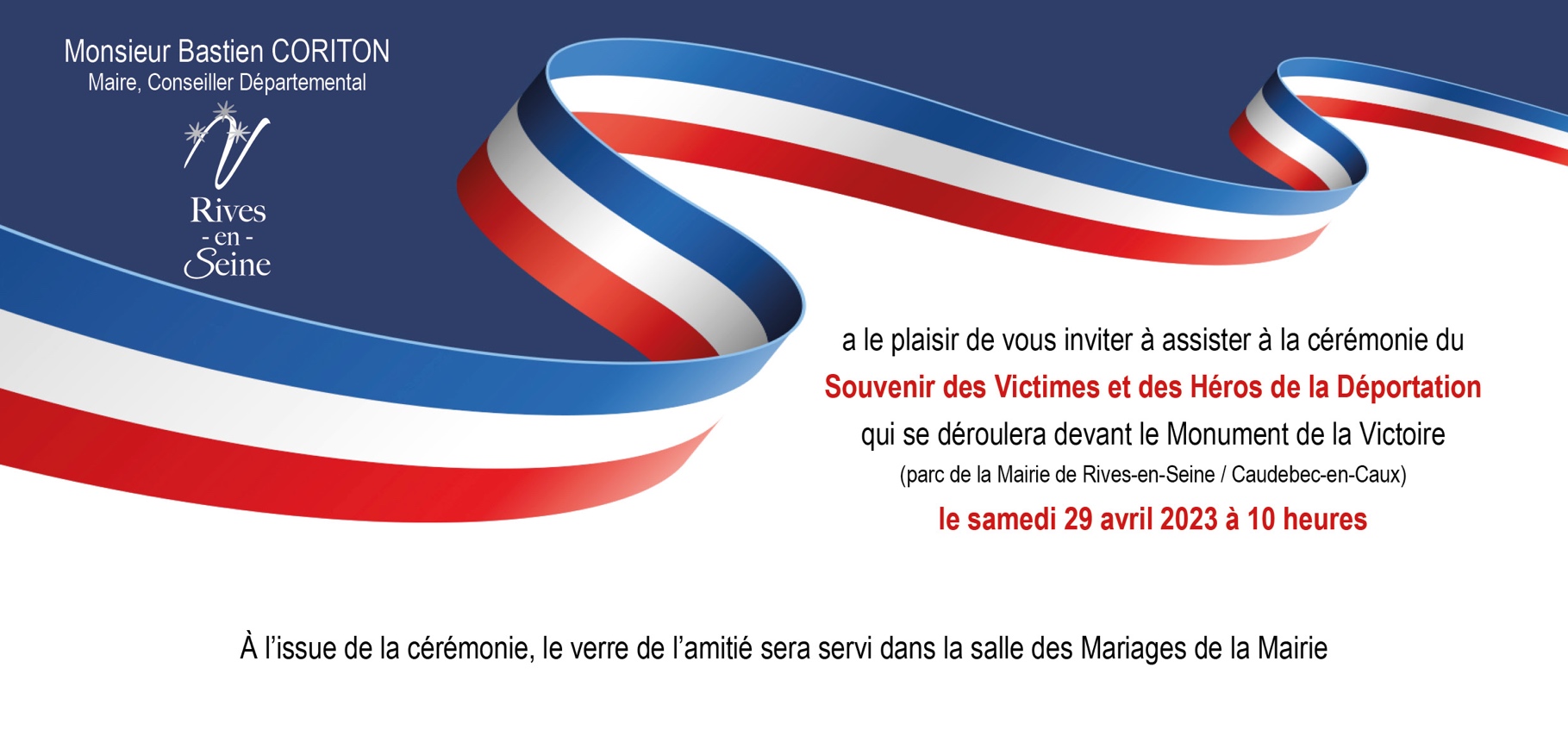 Cérémonie commémorative - Mairie de Rives-en-Seine